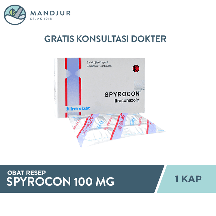 Spyrocon 100 mg Kapsul — Apotek Mandjur