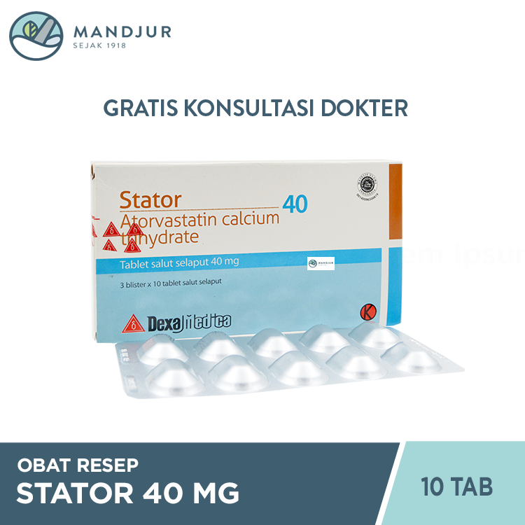 Stator 40 Mg 10 Tablet — Apotek Mandjur