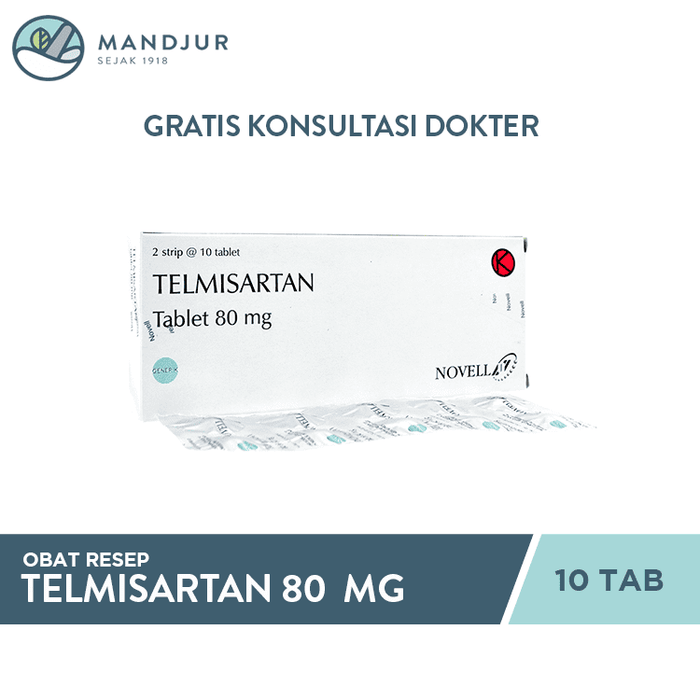 Telmisartan 80 Mg 10 Tablet — Apotek Mandjur