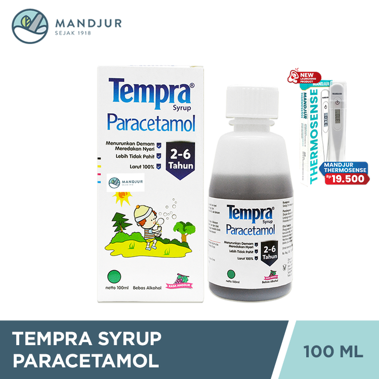 Tempra Syrup 100 ML — Apotek Mandjur