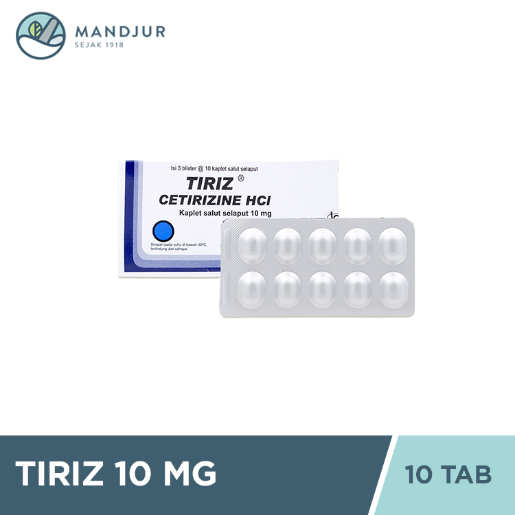 Tiriz 10 mg 10 Tablet — Apotek Mandjur