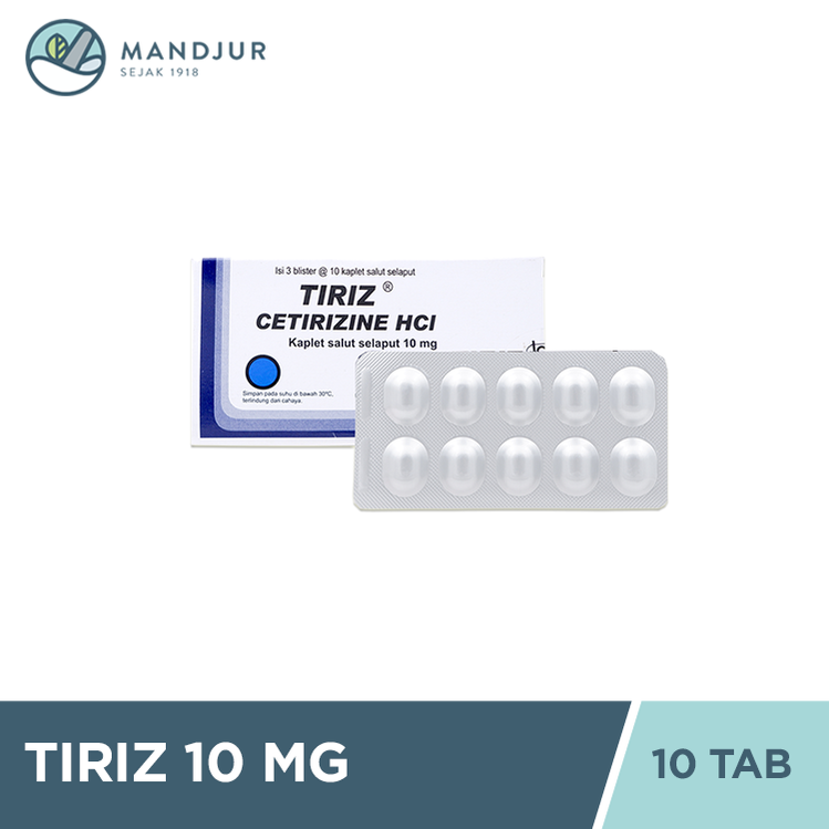 Tiriz 10 mg 10 Tablet — Apotek Mandjur