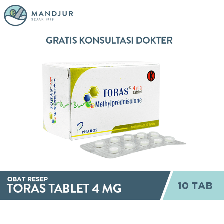 Toras 4 Mg Strip 10 Tablet — Apotek Mandjur