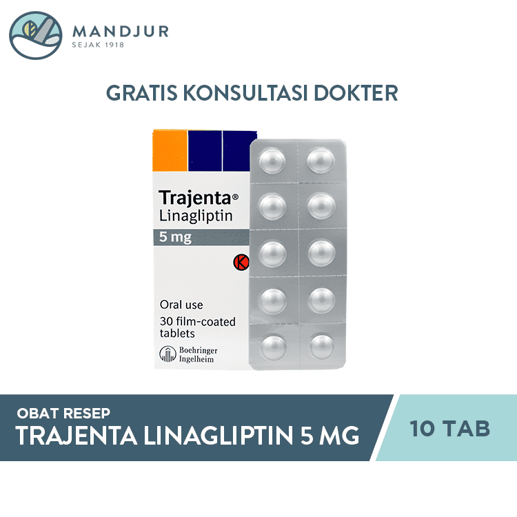 Trajenta 5 Mg 10 Tablet — Apotek Mandjur
