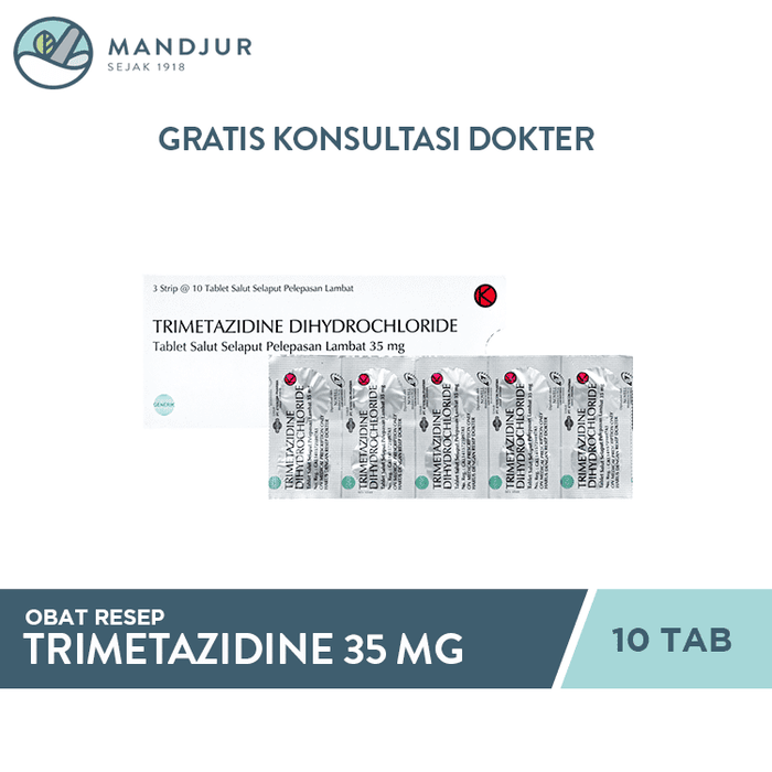 Trimetazidine 35 Mg 10 Tablet — Apotek Mandjur