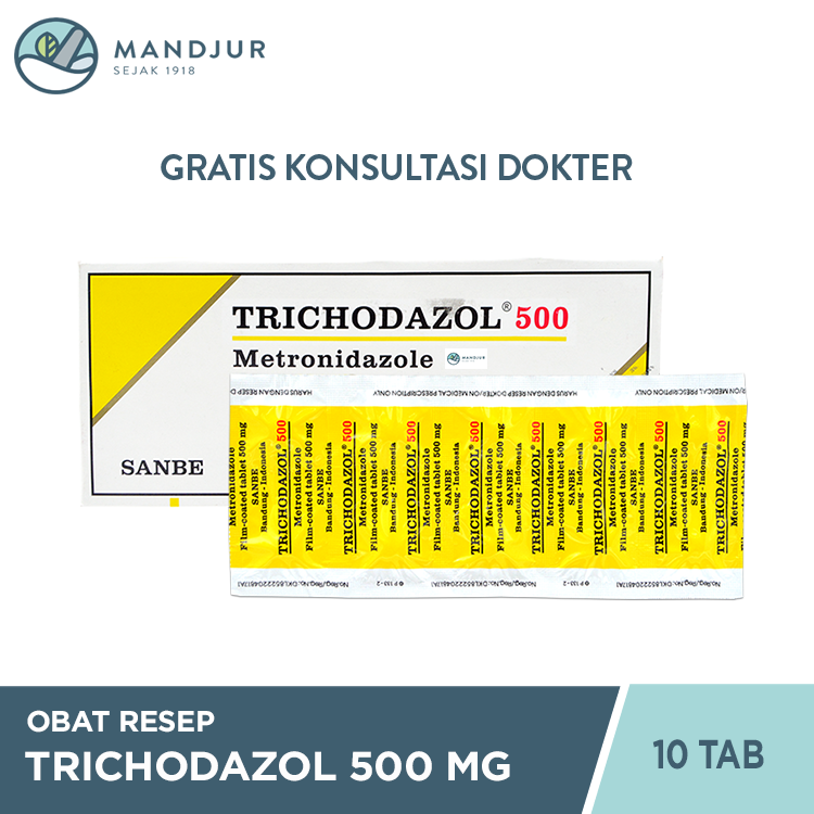 Trichodazol 500 Mg 10 Tablet — Apotek Mandjur