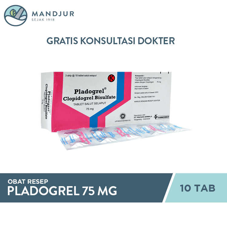 Pladogrel 75 Mg 10 Tablet — Apotek Mandjur