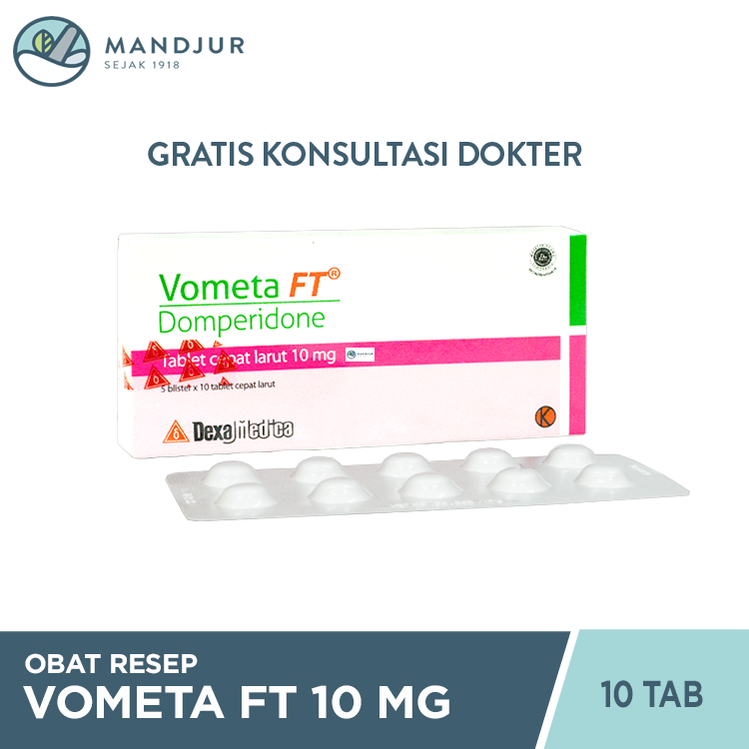 Vometa FT 10 Mg Strip 10 Tablet — Apotek Mandjur