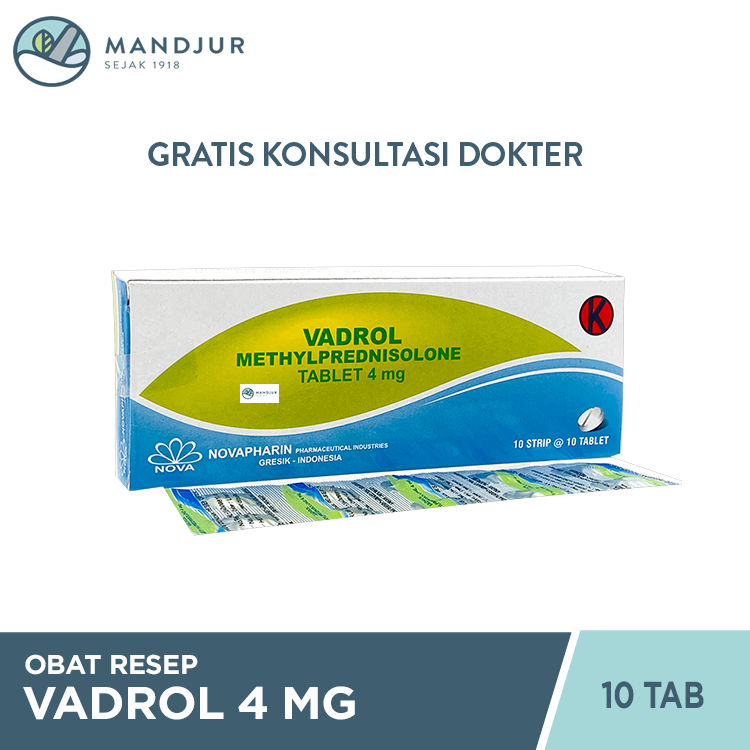 Vadrol 4 mg 10 Tablet — Apotek Mandjur