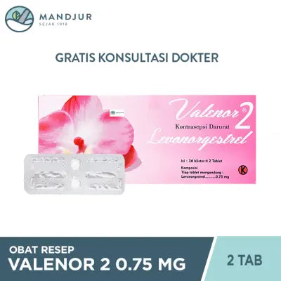 Valenor 2 0.75 mg 2 Tablet — Apotek Mandjur