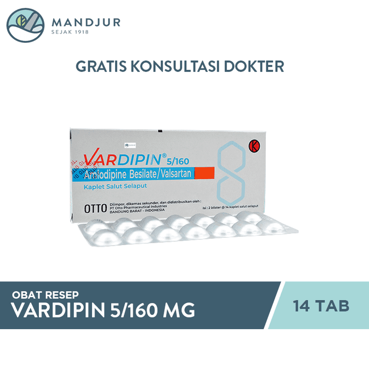 Vardipin 5/160 mg 14 Tablet — Apotek Mandjur
