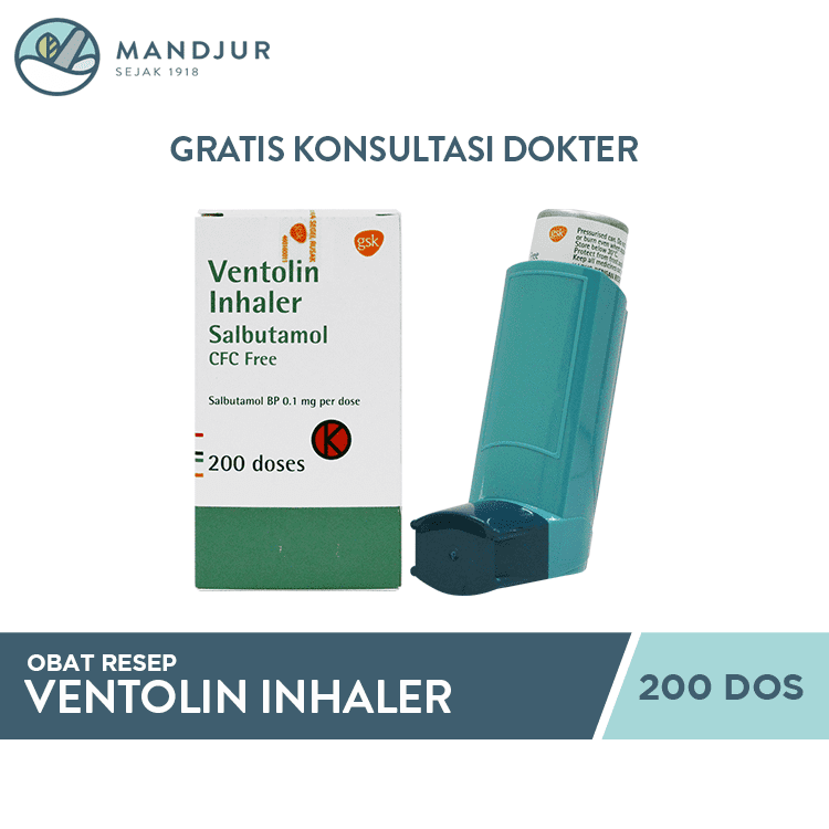 Ventolin Inhaler 100 Mcg 200 Doses — Apotek Mandjur