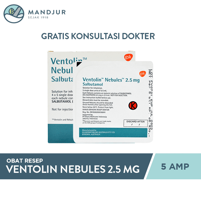 Ventolin Nebules 2.5 Mg 5 Ampul — Apotek Mandjur