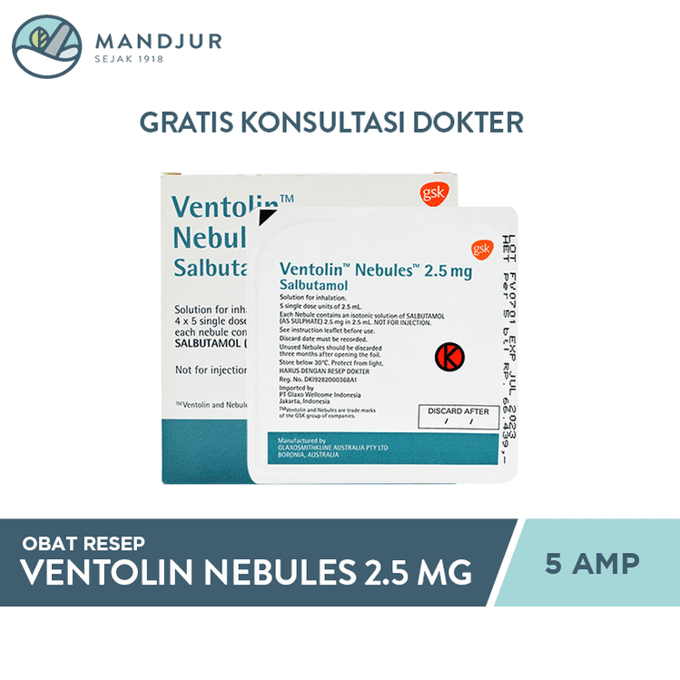 Ventolin Nebules 2.5 Mg 5 Ampul — Apotek Mandjur