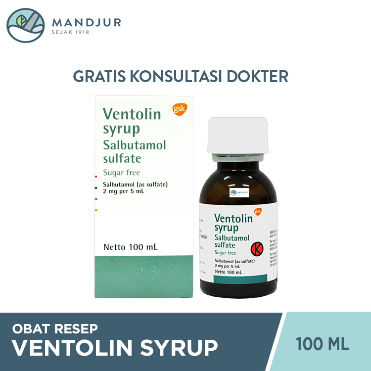 Ventolin Sirup 100 ML — Apotek Mandjur
