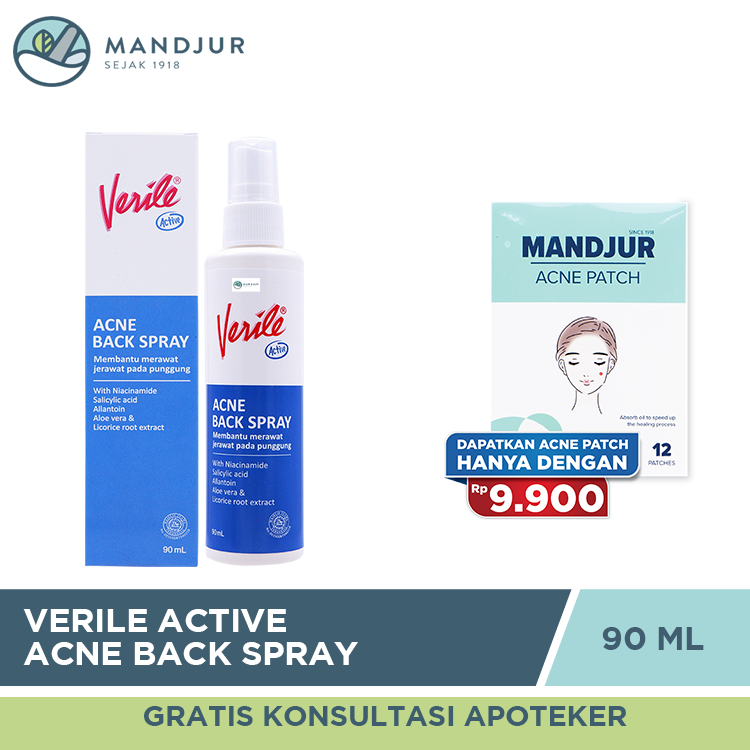 Verile Acne Back Spray 90 mL — Apotek Mandjur
