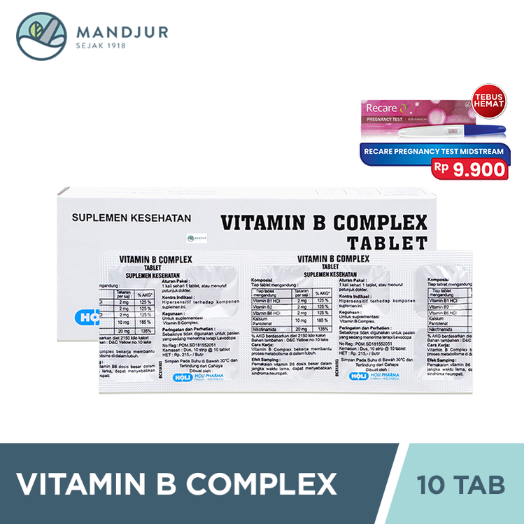 Vitamin B Complex 10 Tablet — Apotek Mandjur