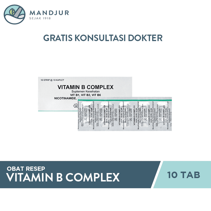 Vitamin B Complex 10 Tablet — Apotek Mandjur