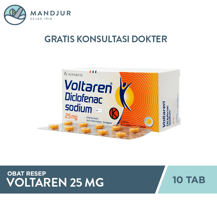 Voltaren 25 Mg 10 Tablet — Apotek Mandjur