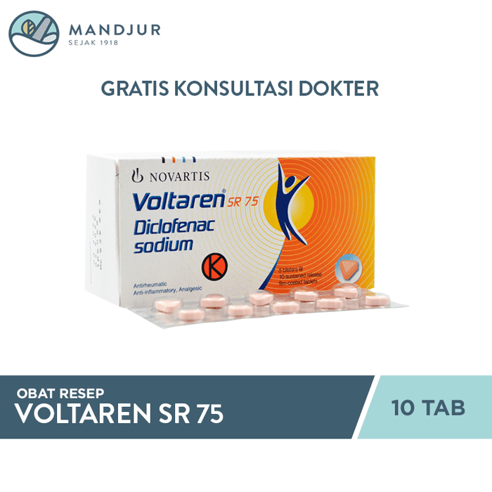 Voltaren SR 75 Mg 10 Tablet — Apotek Mandjur