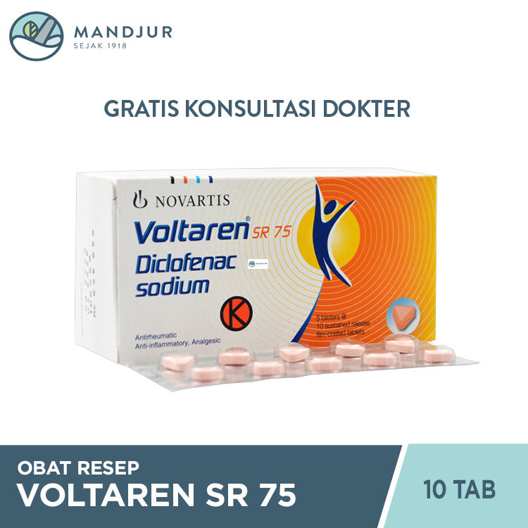 Voltaren SR 75 Mg 10 Tablet — Apotek Mandjur
