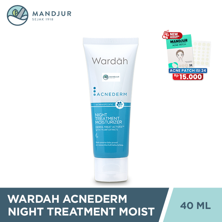 Wardah Acnederm Night Treatment Moisturizer 40 ML — Apotek Mandjur