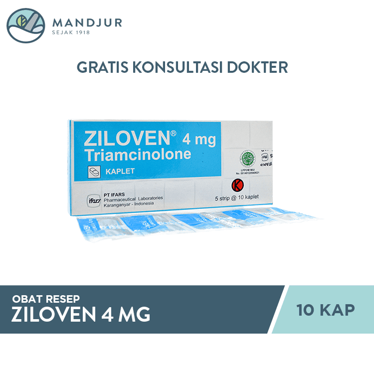 Ziloven 4 mg 10 Kaplet — Apotek Mandjur