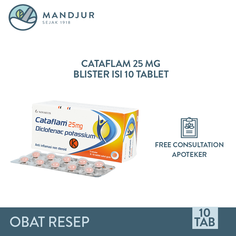 Cataflam 25 Mg 10 Tablet — Apotek Mandjur