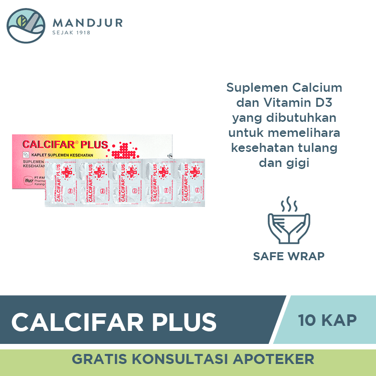 Calcifar Plus 10 Kaplet — Apotek Mandjur