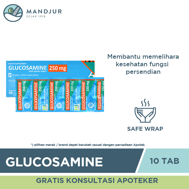Glucosamine 250 Mg 10 Tablet — Apotek Mandjur