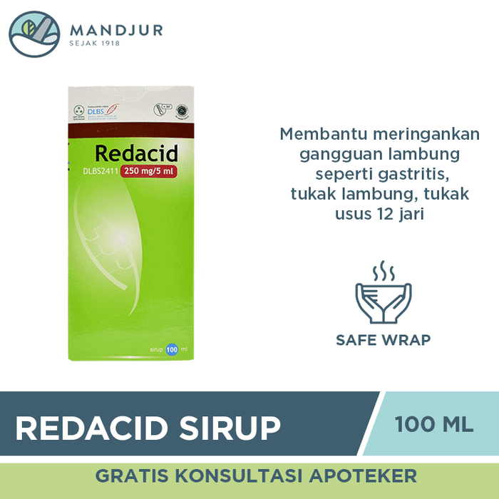Redacid 250 Mg/5 Ml Sirup 100 Ml — Apotek Mandjur