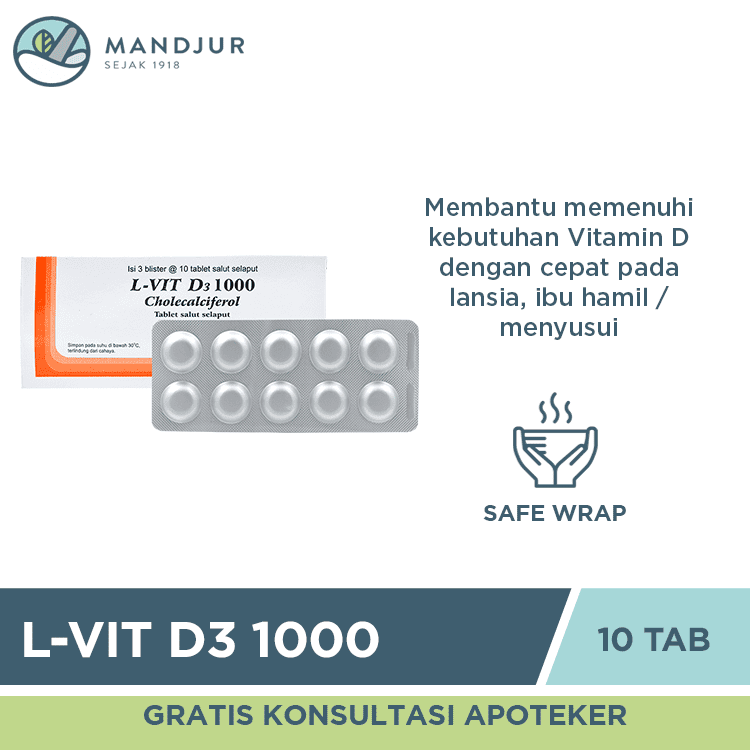 L-Vit D3 1000 10 Tablet — Apotek Mandjur