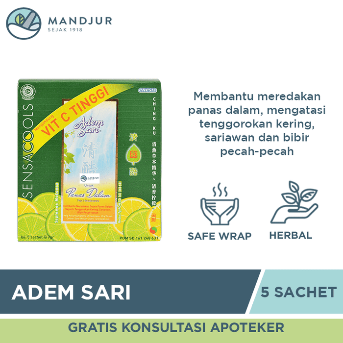 Adem Sari 5 Sachet — Apotek Mandjur