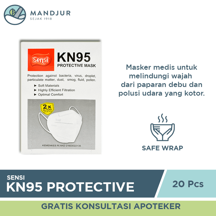 Sensi Mask KN95 Isi 20 Masker — Apotek Mandjur