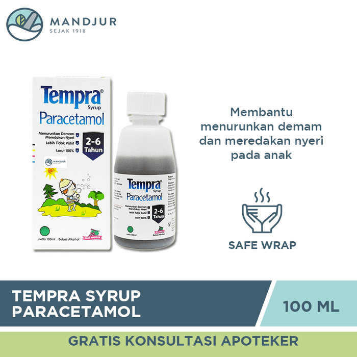Tempra Syrup 100 ML — Apotek Mandjur