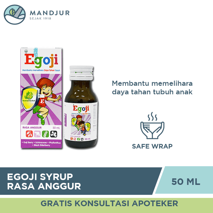 Egoji Sirup Rasa Anggur 50 ML — Apotek Mandjur
