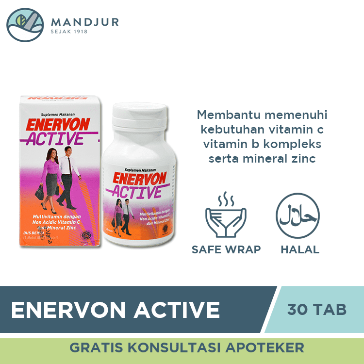 Enervon-C Active 30 Tablet — Apotek Mandjur