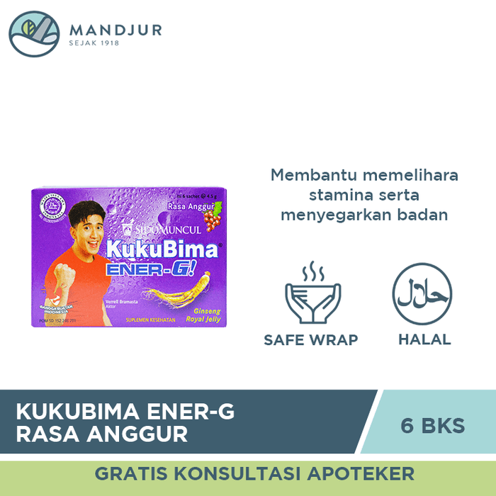 KukuBima Ener-G Anggur 6 Sachet — Apotek Mandjur