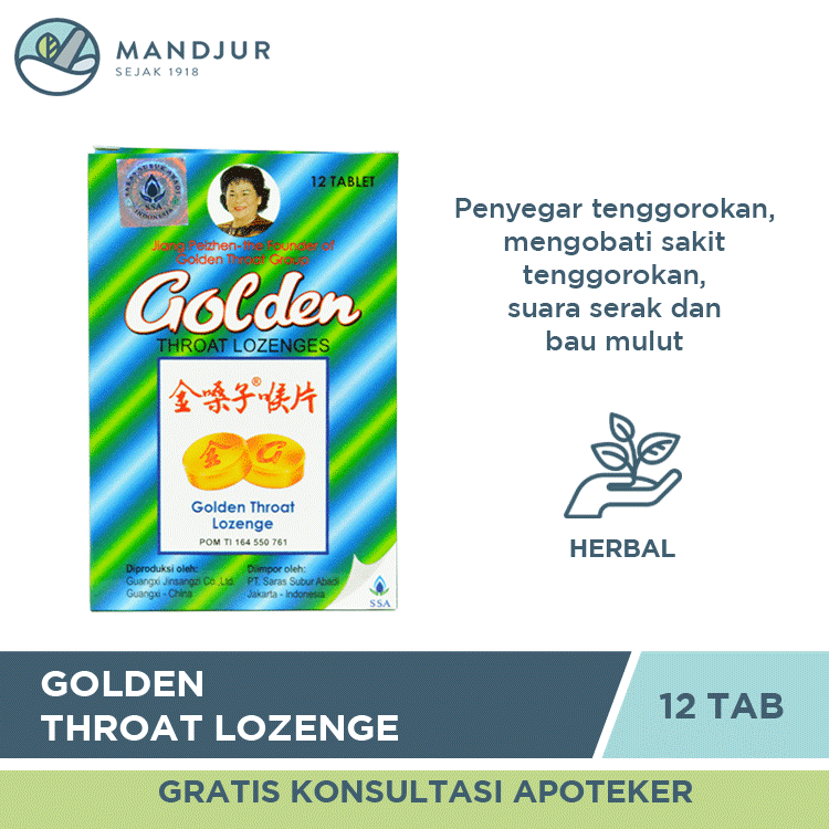 Golden throat Lozenge — Apotek Mandjur