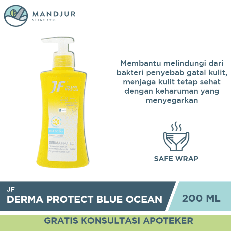 JF Derma Protect Blue Ocean Liquid Cleanser 200 ML — Apotek Mandjur