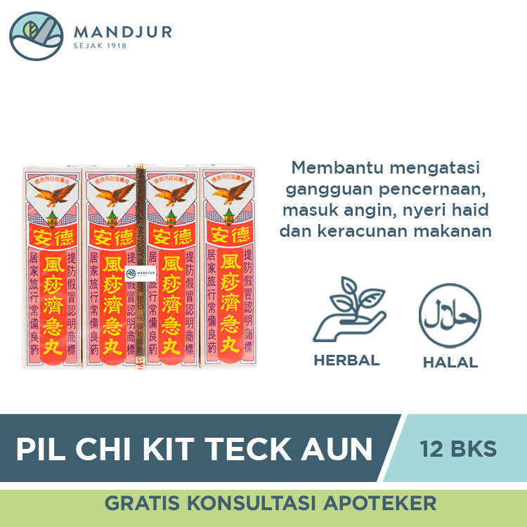 Pil Chi Kit Teck Aun (Bungkus Besar Isi 12 Bungkus Kecil) — Apotek Mandjur