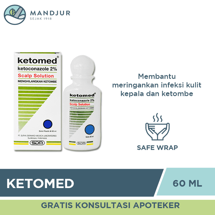 Ketomed 2% Scalp Solution 60 ML — Apotek Mandjur