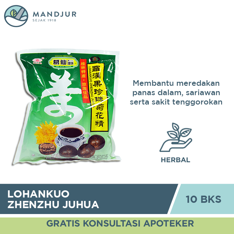 Lohankuo Zhenzhu Juhua (Dengan Chrysanthemum) - Isi 10 — Apotek Mandjur