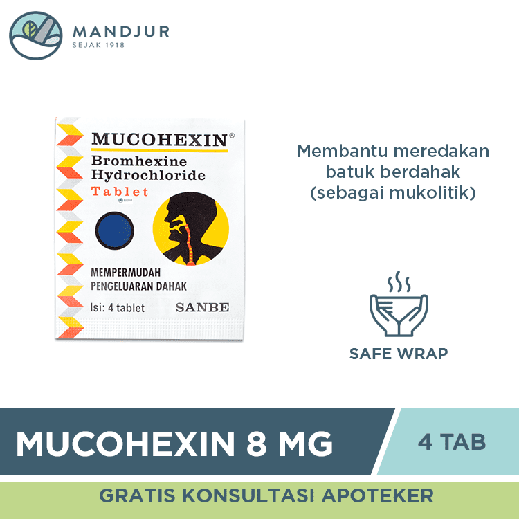 Mucohexin 8 mg 4 Tablet — Apotek Mandjur