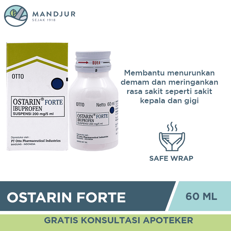 Ostarin Forte 200 mg/5 ml Sirup 60 ml — Apotek Mandjur