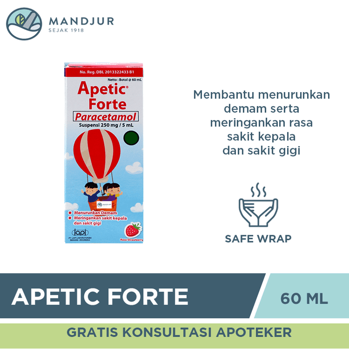 Apetic Forte Suspensi 60 mL — Apotek Mandjur