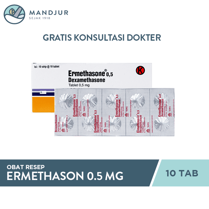 Ermethasone 0.5 mg 10 Tablet — Apotek Mandjur