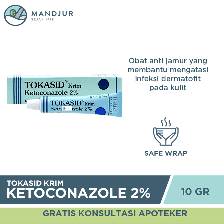 Tokasid 2% Cream 10 g - Obat Gatal Kulit dan Infeksi Jamur — Apotek Mandjur
