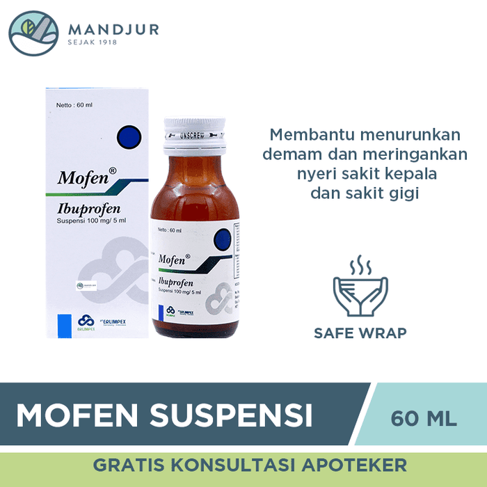 Mofen 100 mg/5 ml Suspensi 60 ml - Sirup Pereda Demam dan Nyeri ...