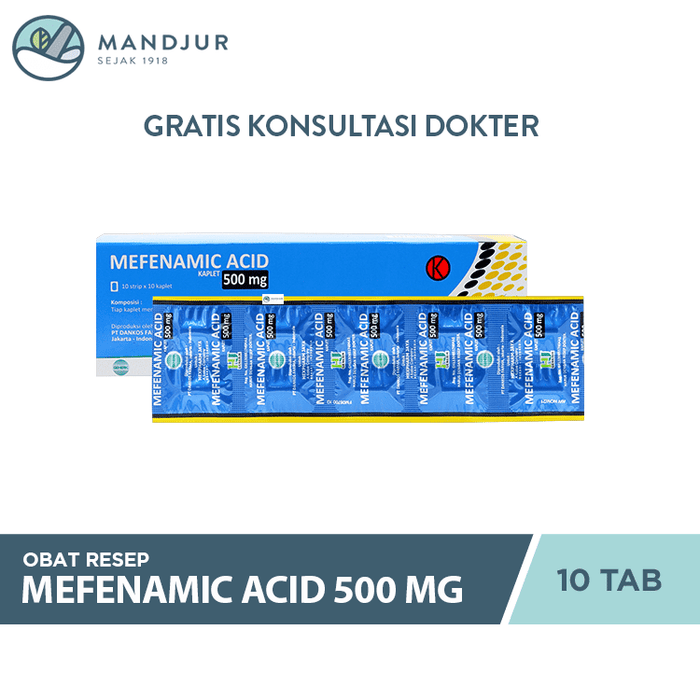 Mefenamic Acid / Asam Mefenamat 500 Mg Strip 10 Tablet — Apotek Mandjur